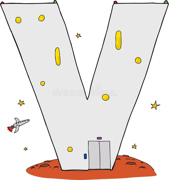 Isolated V Mars Base stock vector. Illustration of dwelling - 43524742