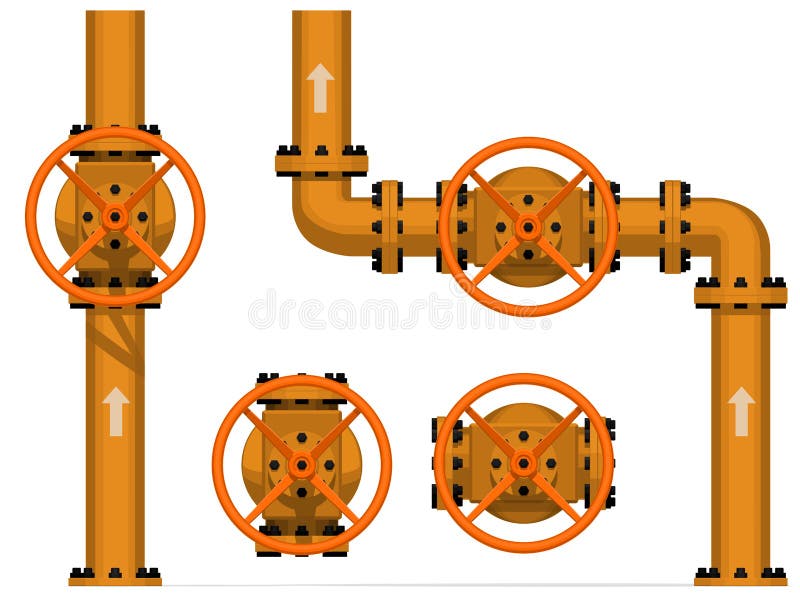 Isolated Valve with Hand Wheel for Piping Work on White Background ...