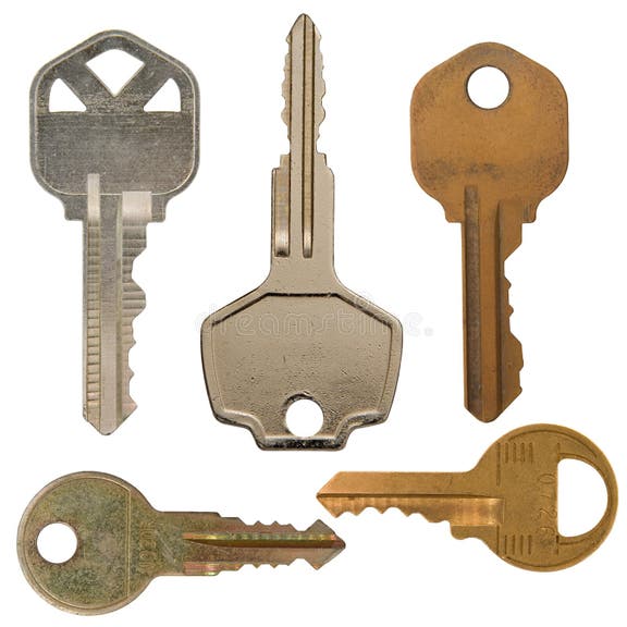 Isolated Various Metal Keys Stock Photo - Image of keys, lock: 1438708