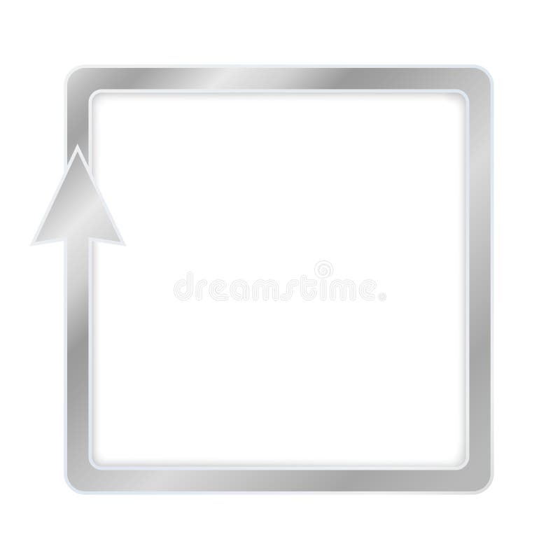 Isolated Vector Circular Arrow, Pointer Loop with Blank Place for Text ...