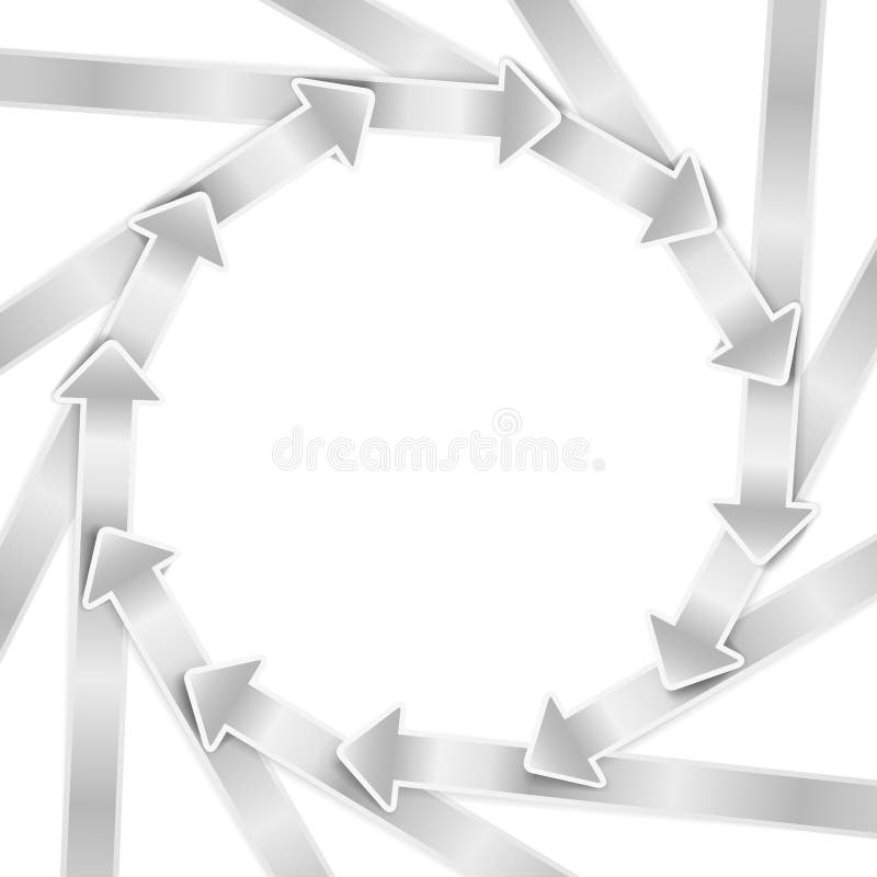 Isolated Vector Circular Arrows, Pointer Loop with Blank Place for Text ...