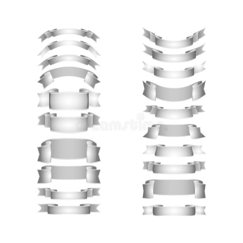 Vector Colored Satin Ribbons Set Stock Illustration - Illustration of ...