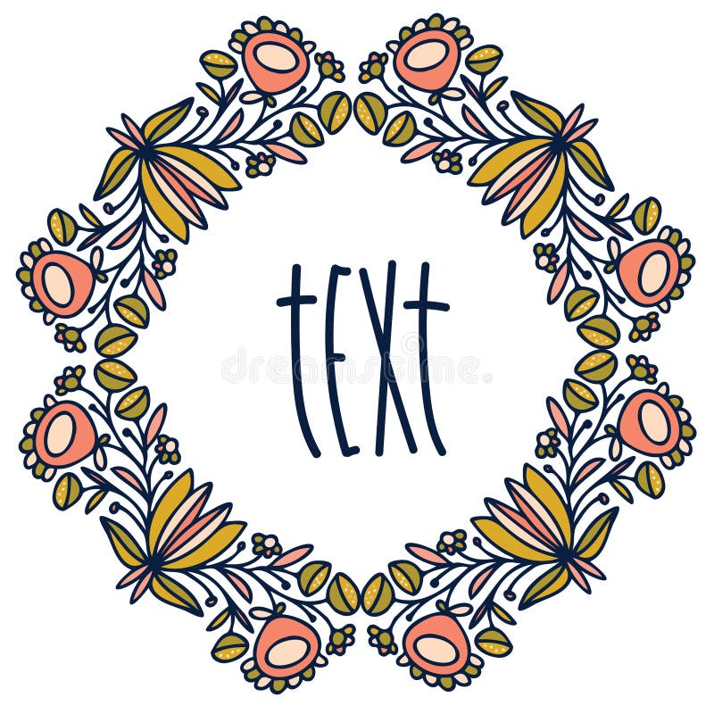 Isolated Vector Design Frame Garland of Lined Decorative Abstract ...