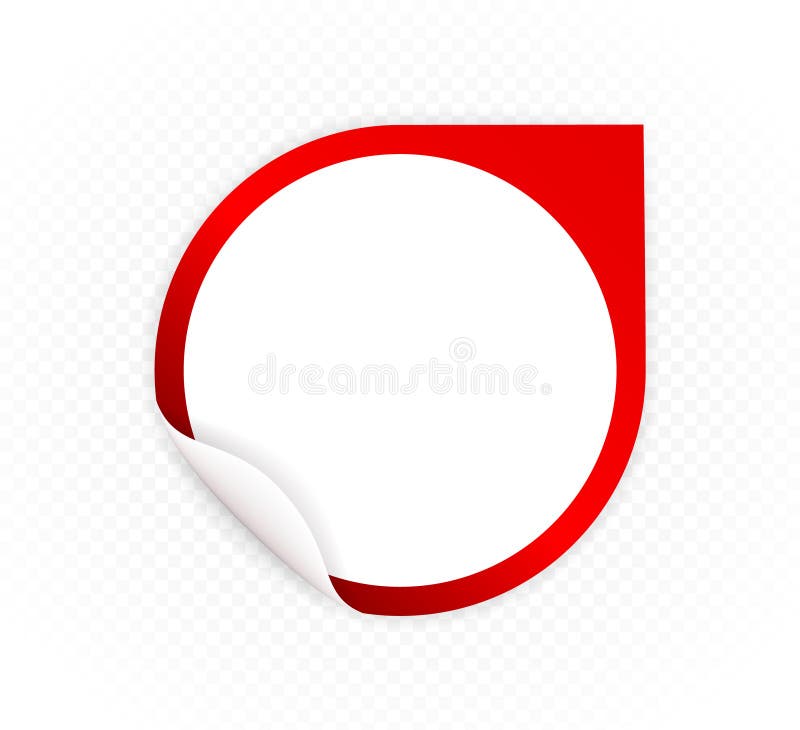 Set of High Quality Realistic Red Labels on White Background Stock ...