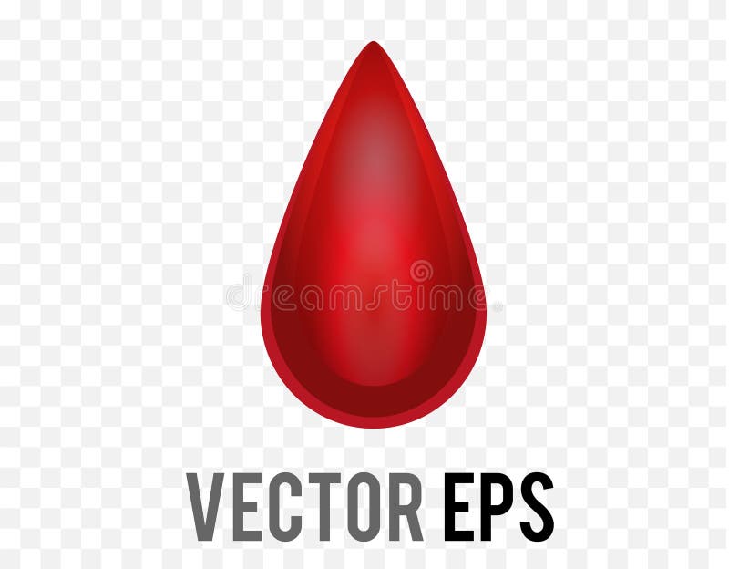 Vector Gradient Red Drop of Blood Icon Stock Illustration ...