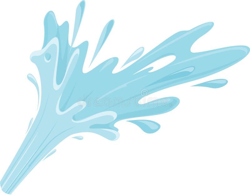 Water Burst Isolated Illustration, Abstract Splash Stock Vector ...