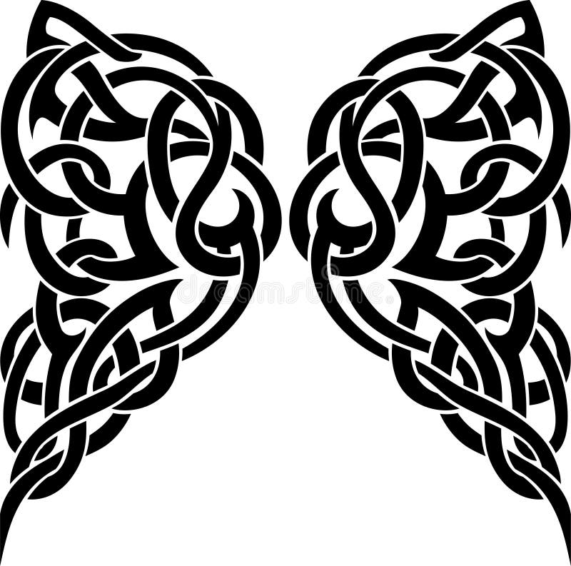 Butterfly Wing Celtic stock vector. Illustration of celtic - 150655373