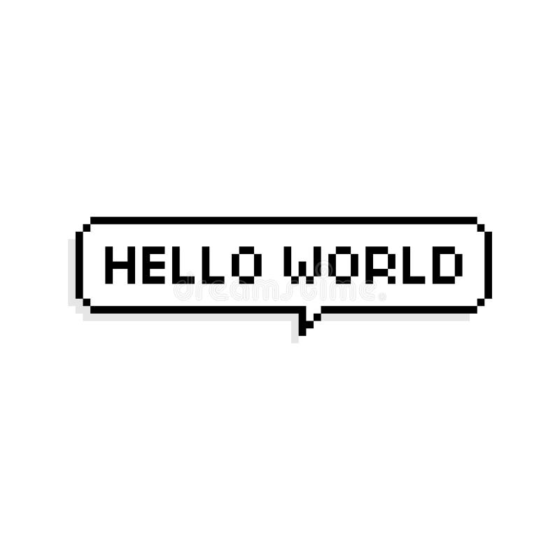 Pixel Art Speech Bubble Saying Hello World 8-bit - Isolated Vector ... Pixel Art Speech Bubble Saying Hello World 8-bit - Isolated Vector ...