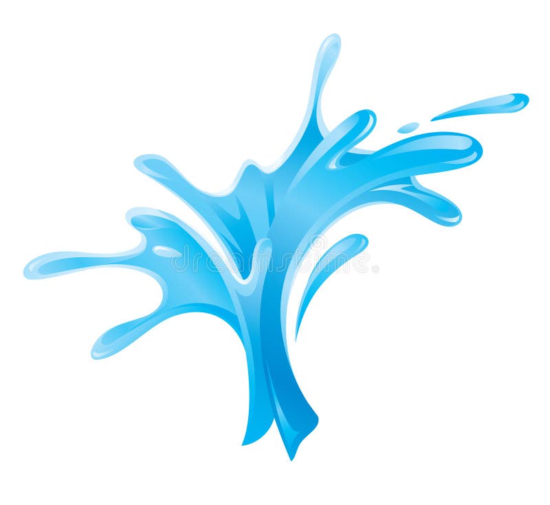 Water Splash Burst, Linear Gradient Vector Illustration Stock Vector ...