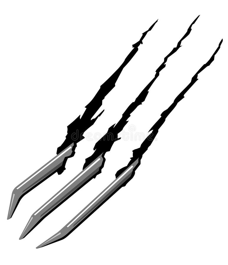 Metal Claw Medieval Weapon, Ripping Surface Stock Vector - Illustration ...