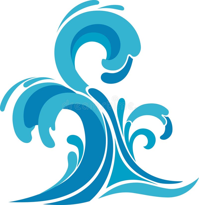 Clashing Waves Abstract Art Stock Vector - Illustration of life ...