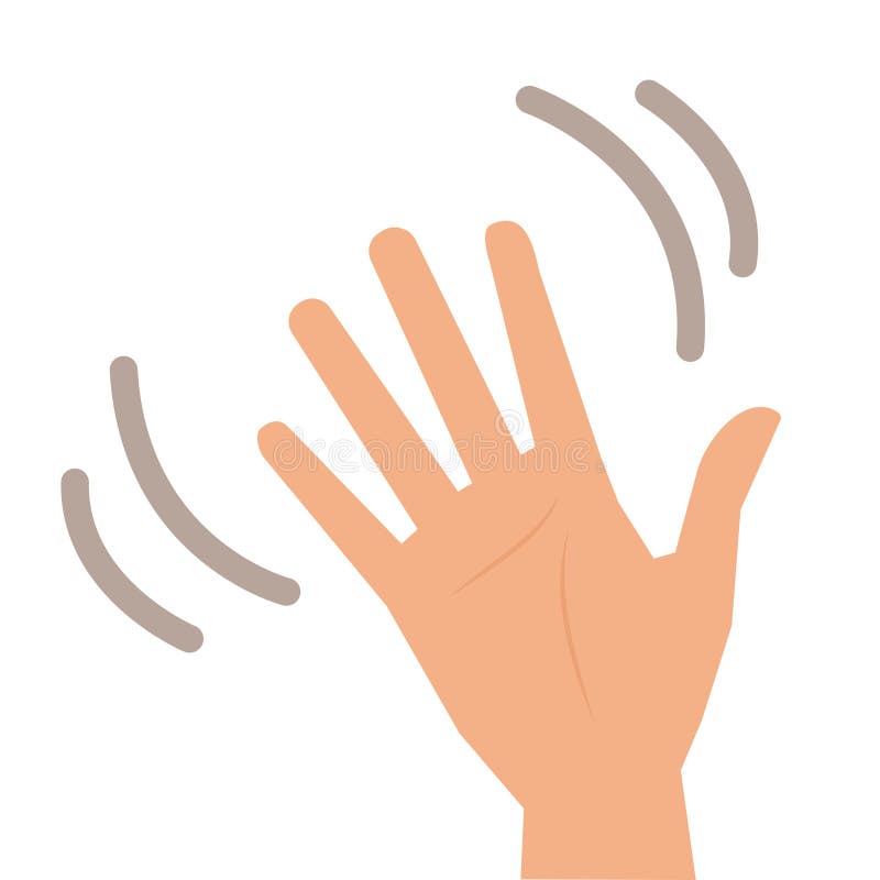 Isolated Vector Illustration of Waving Hand for Your Web Site Stock ...