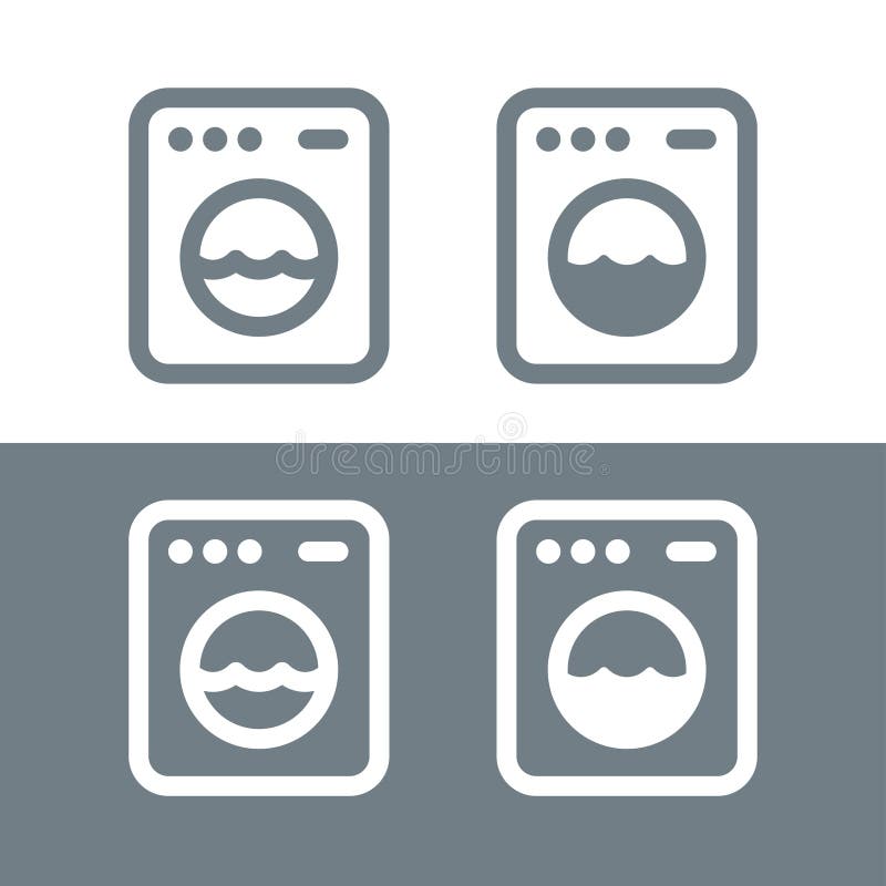 Washing Machine Icon. Washer Icon. Symbol of Washing or Linen. Stock ...