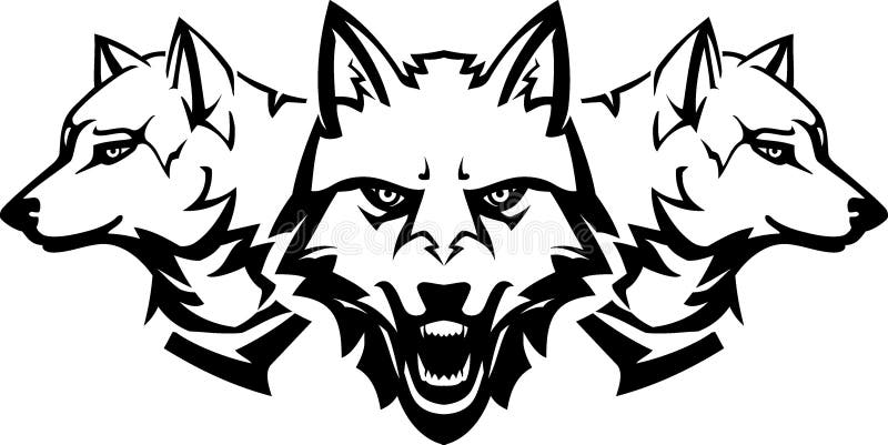 Free Wolf Pack Clipart Black
