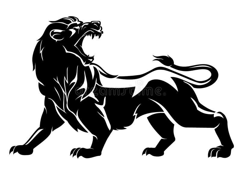 Roaring Lion Isolated Simple Vector Stock Vector - Illustration of ... Roaring Lion Isolated Simple Vector Stock Vector - Illustration of ...