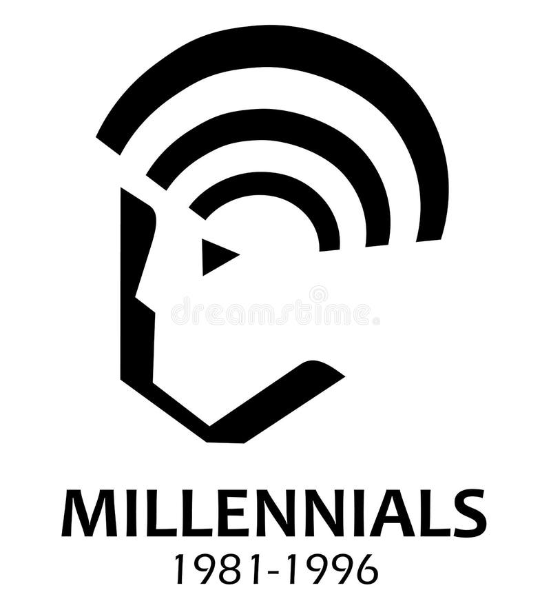 Millennials Logo Design Symbol Stock Vector - Illustration of person ...
