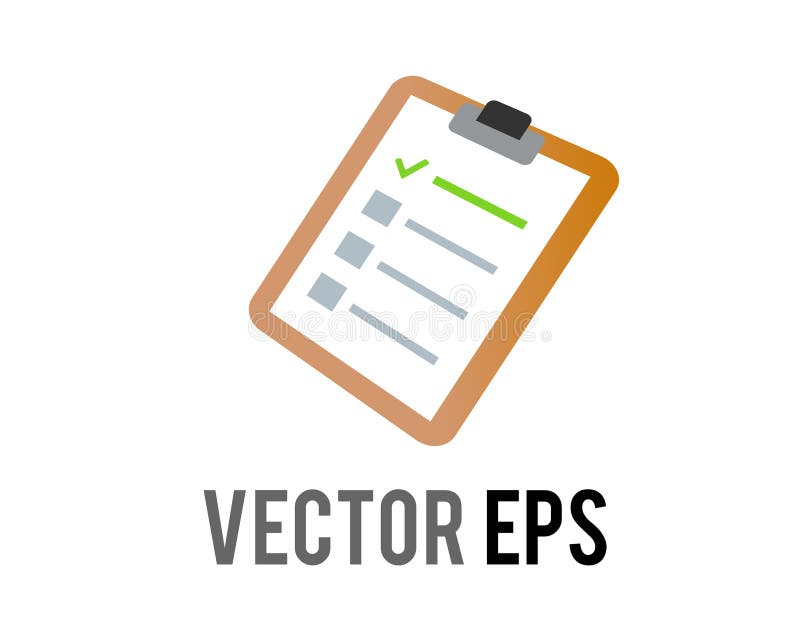 Isolated Vector Paper Notepad, Checklist File Flat Icon Stock Vector ...