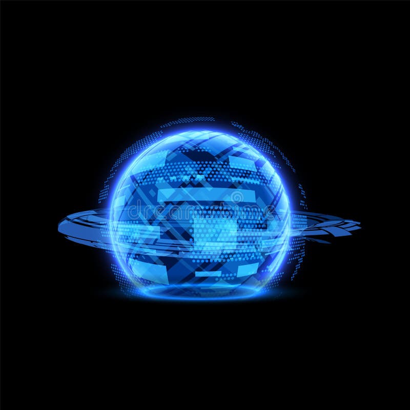 Isolated Vector of Protective Shield with Glowing Swirl. Stock Vector ...