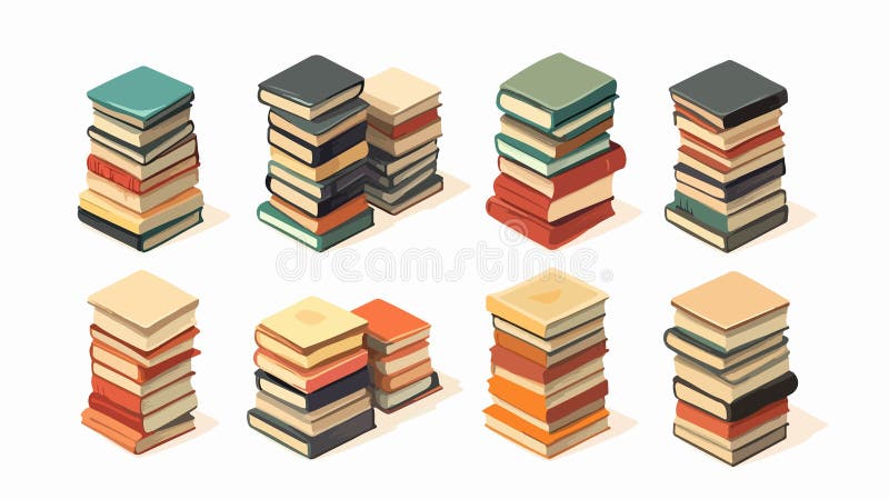 Isolated Vector Stacks Illustration for Design Projects Stock Vector ...