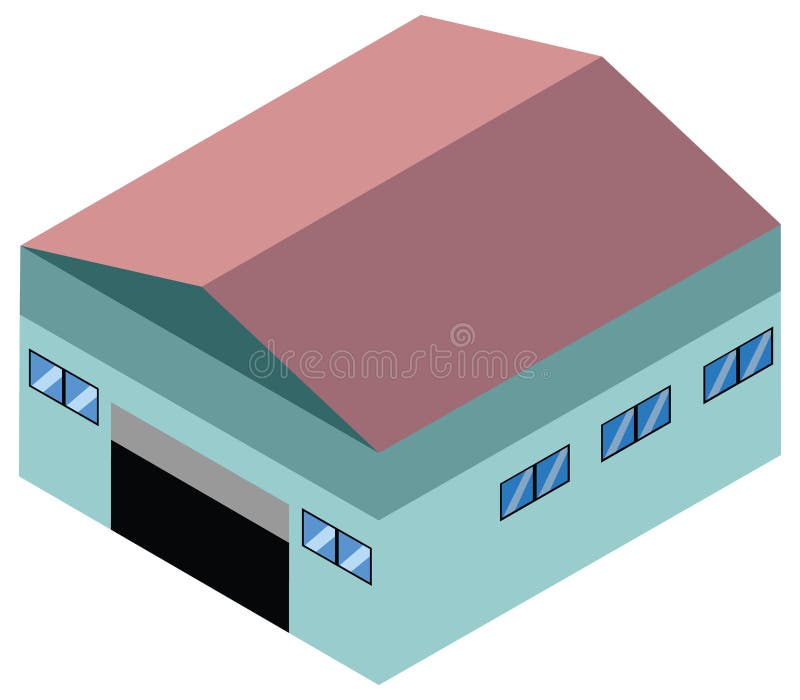 Isolated Vector Warehouse. Warehouse Icon Stock Vector - Illustration ...