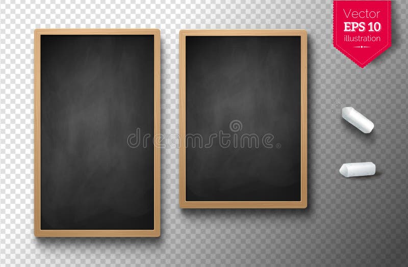 Isolated Vertical Menu Boards with Chalk Pieces Stock Vector ...