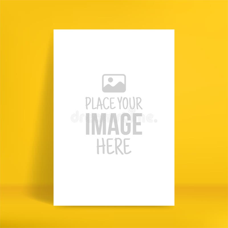 Isolated Vertical Poster Mockup, White Blank Sheet Template on Minimal ...