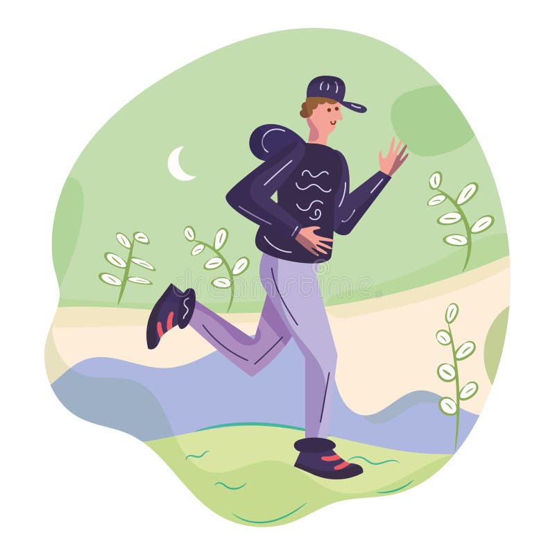 Isolated Vibrant Colored Children Hand Drawn Boy Character Running ...