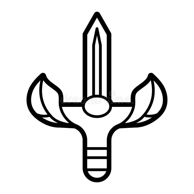 Isolated Video Game Sword Icon Stock Vector - Illustration of graphic ...