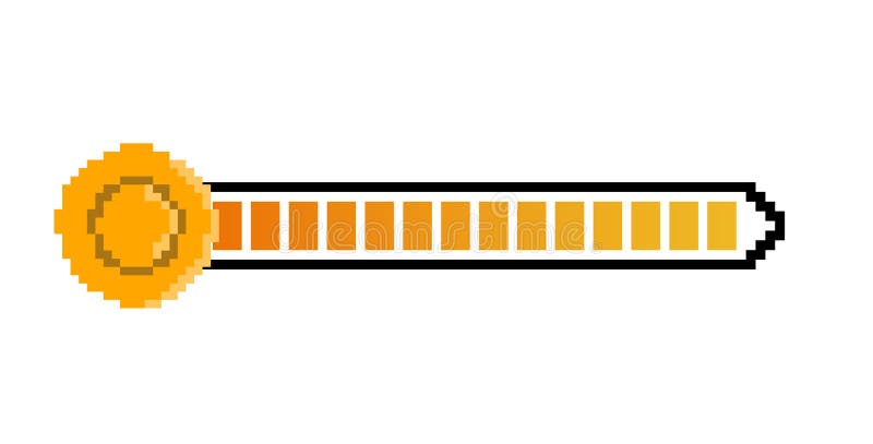Isolated Videogame Bar with a Coin Pixelated Icon. Vector Illustration ...