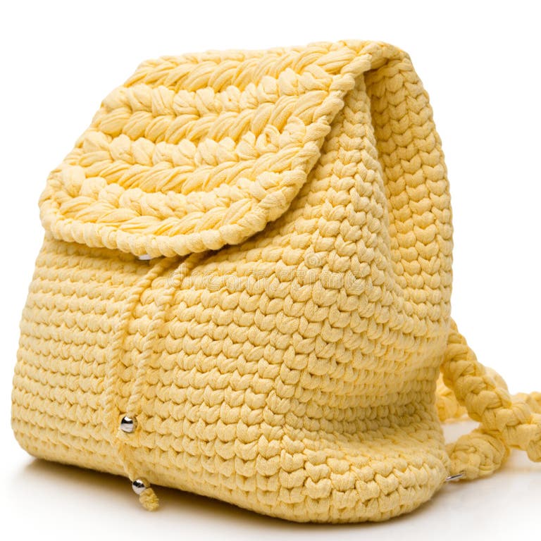 Isolated View of Knitted Backpack Stock Photo - Image of knitted ...