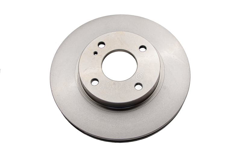 Isolated View of a New Car Brake Disk Stock Image - Image of steel ...