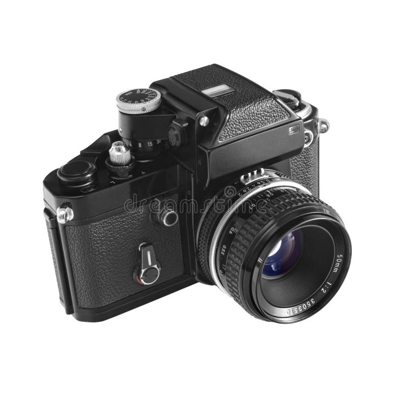 Isolated Top View of a Vintage Film Camera Stock Photo - Image of ...