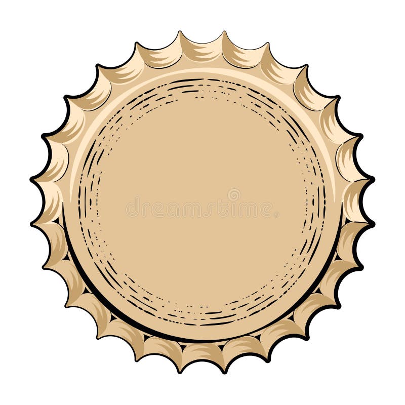 Isolated Vintage Beer Bottle Cap Sketch Vector Stock Vector ...