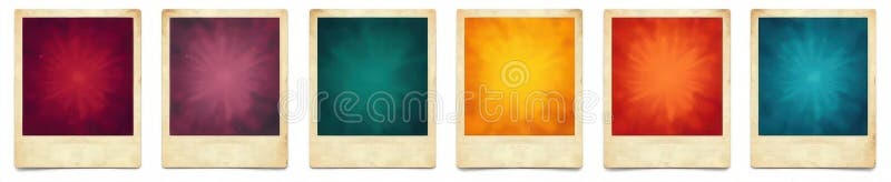 Isolated Vintage Polaroid Frames, Various Colors and Textures ...