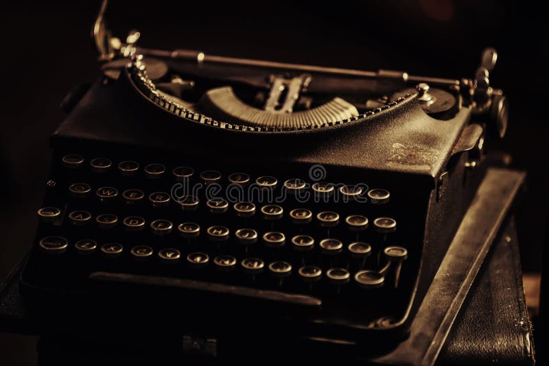 Isolated Vintage Typewriter Stock Image - Image of ancient, technology ...