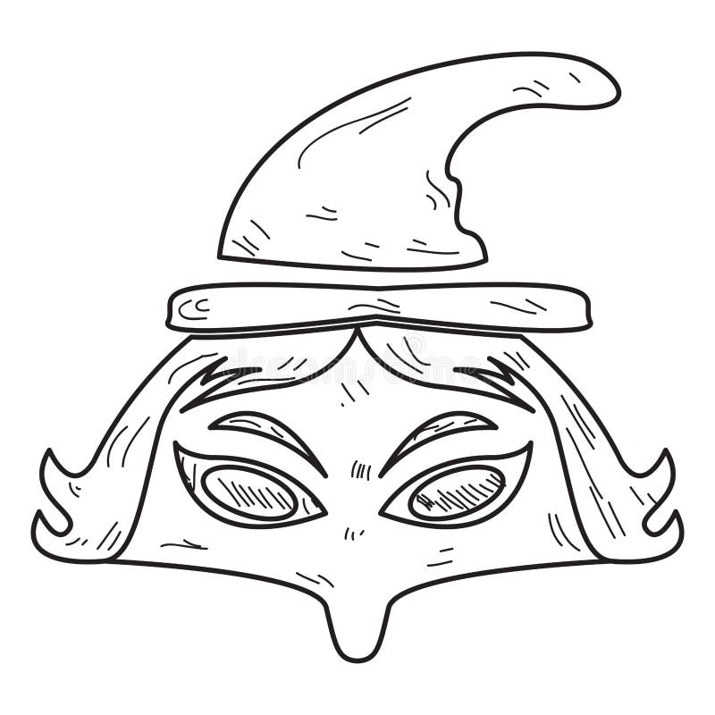 Halloween witch mask stock vector. Illustration of mask - 99380953