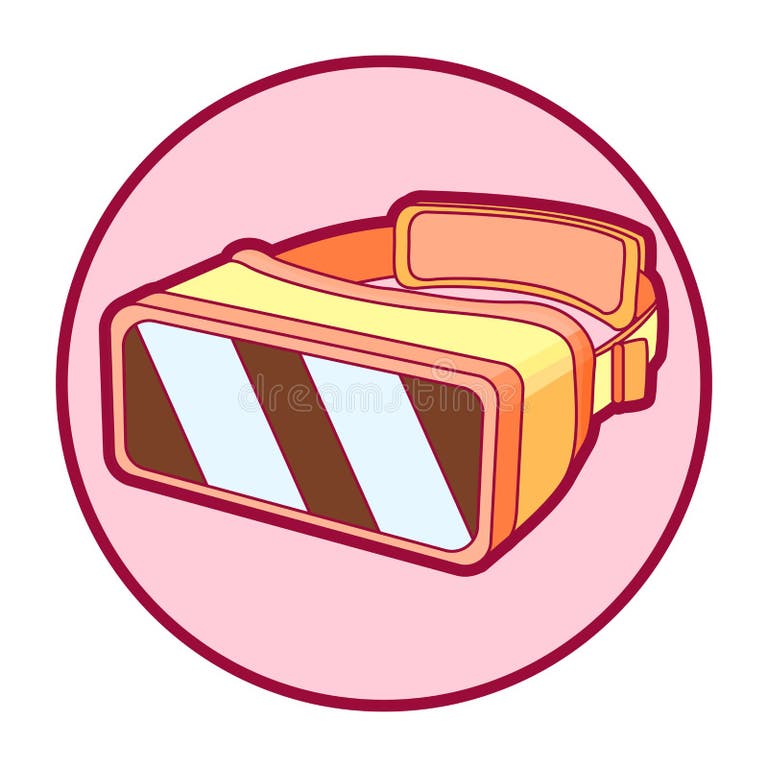 Isolated Virtual Reality Glasses Game Simulator Vector Stock Vector ...