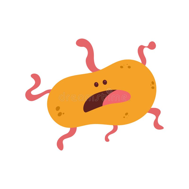 Isolated virus cartoon stock vector. Illustration of character - 188335036