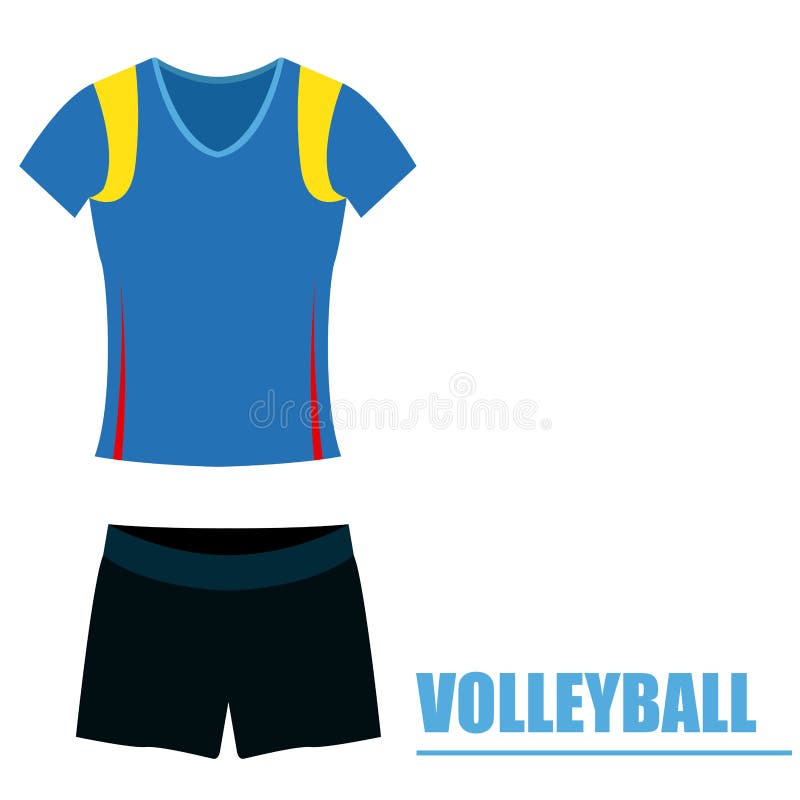 Isolated Volleyball Uniform Stock Vector - Illustration of player, team ...