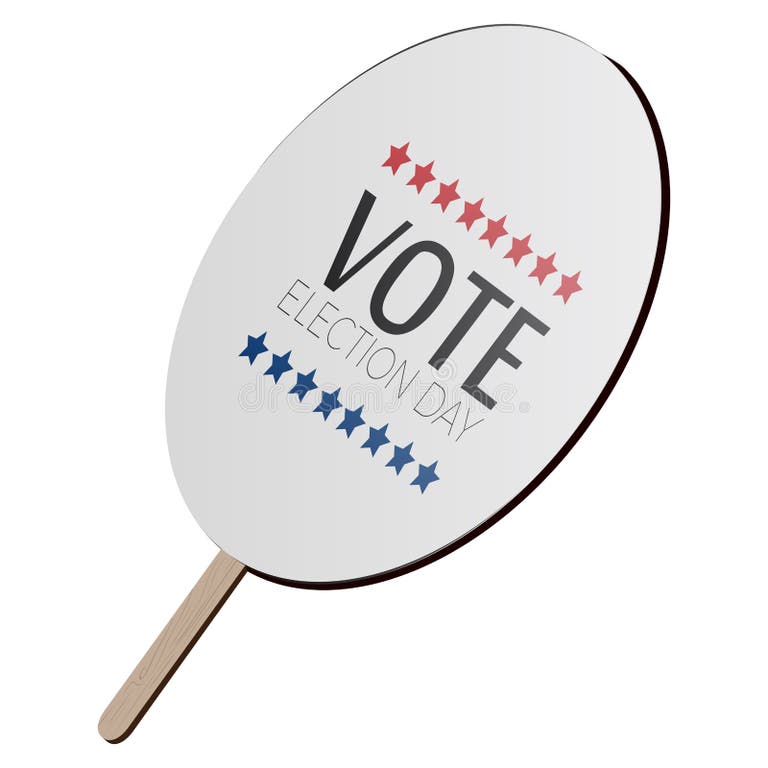 Isolated voting paddle stock vector. Illustration of republican - 98884871