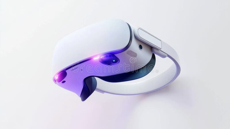 Isolated VR Headset on White Background for Technology and Gaming Stock ...
