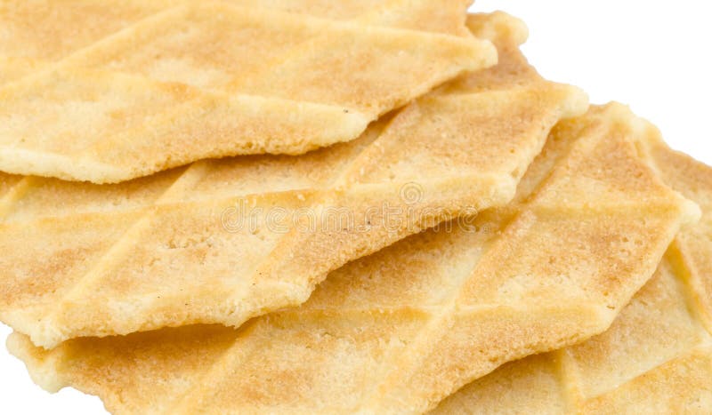 Isolated waffle biscuit stock photo. Image of white, shot - 42436474