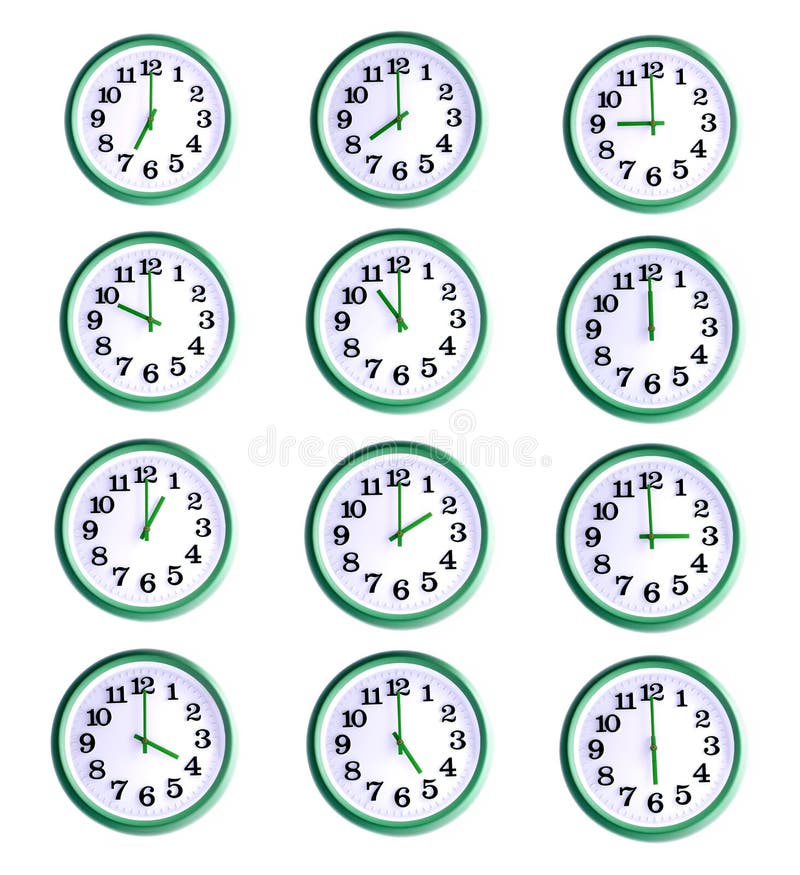 Isolated Wall Clock Collage Stock Illustration - Illustration of office ...