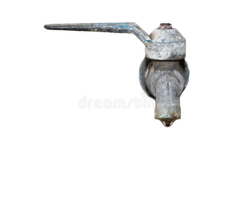 Face View Faucet and Last Drop of Water. Concept of the Importance of ...