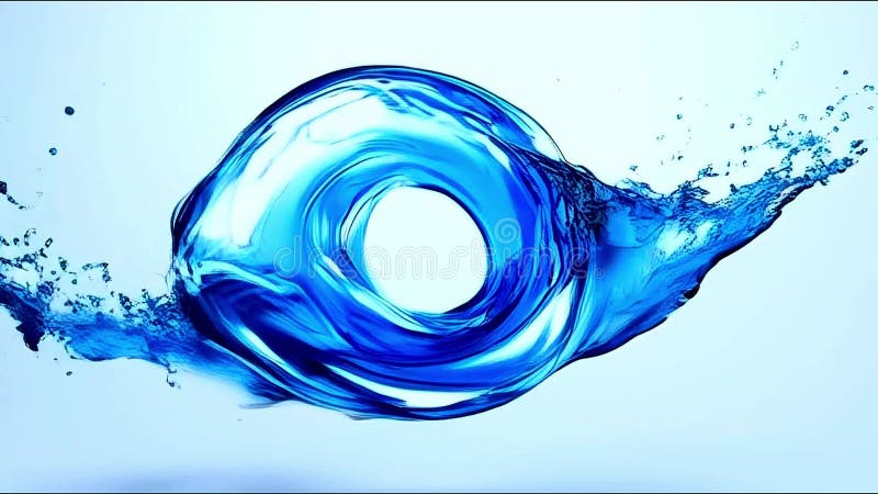Isolated Water Splash in Motion: Slow-motion Visualization Capturing ...