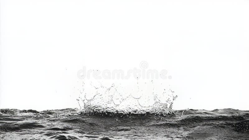 Isolated Water Splash on White with Enhanced Liquid Visuals Stock Image ...