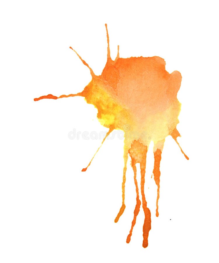 Isolated Watercolor Splash. Stock Illustration - Illustration of hand ...