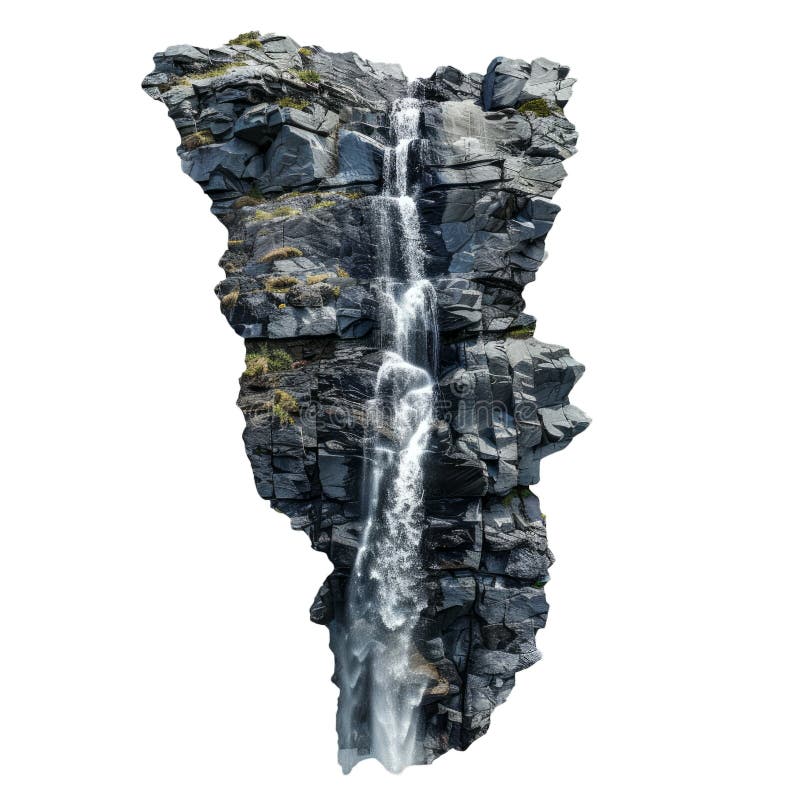 Isolated Waterfall on Transparent Background Stock Photo - Image of ...