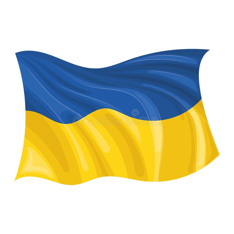 Isolated Waved Flag of Ukraine Vector Stock Vector - Illustration of ...