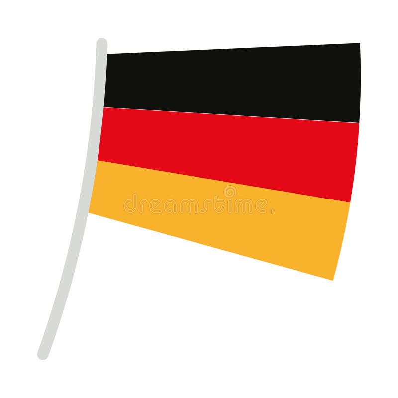 Isolated Waving Flag of Germany Vector Stock Illustration ...